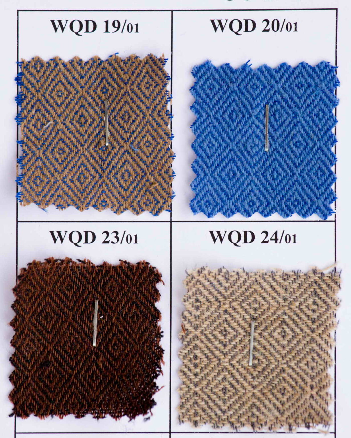 Wool Fabric Thin Diamond - Various Colours - WQD 01 to WQD 39 - WoolSome